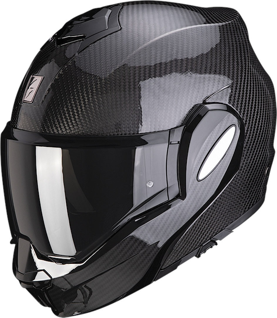 SCORPION Exo-Tech Evo De Carbono Sólido Casco Modular Negro – SECURTEX ...