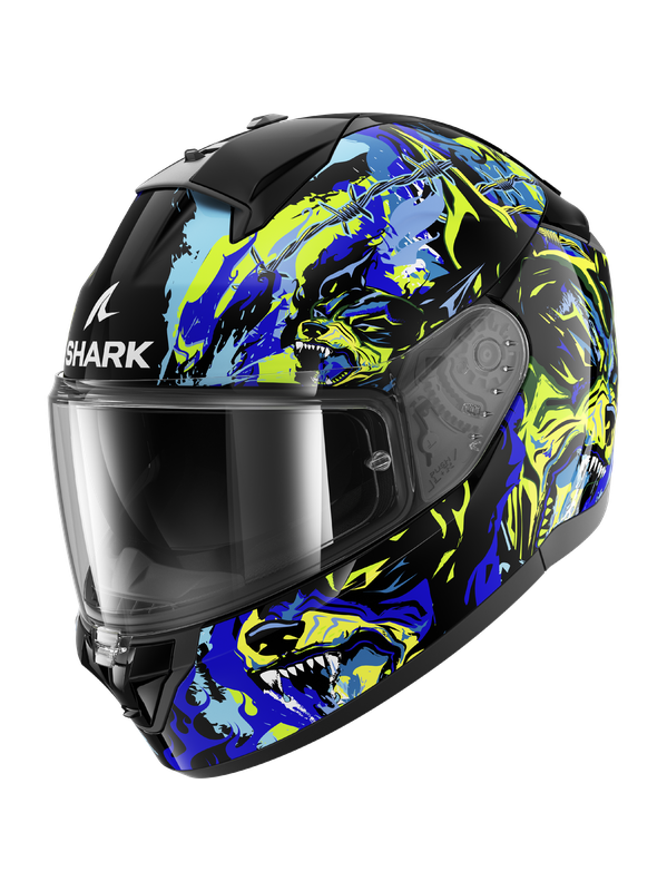 SHARK INTEGRAL CASCO RIDILL 2 RAGING BEAST Negro Azul Verde – SECURTEX ...